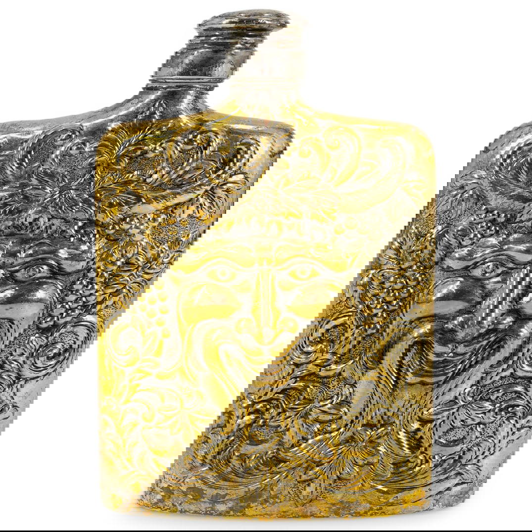 Godinger Silver Plated Bacchus Flask Auction