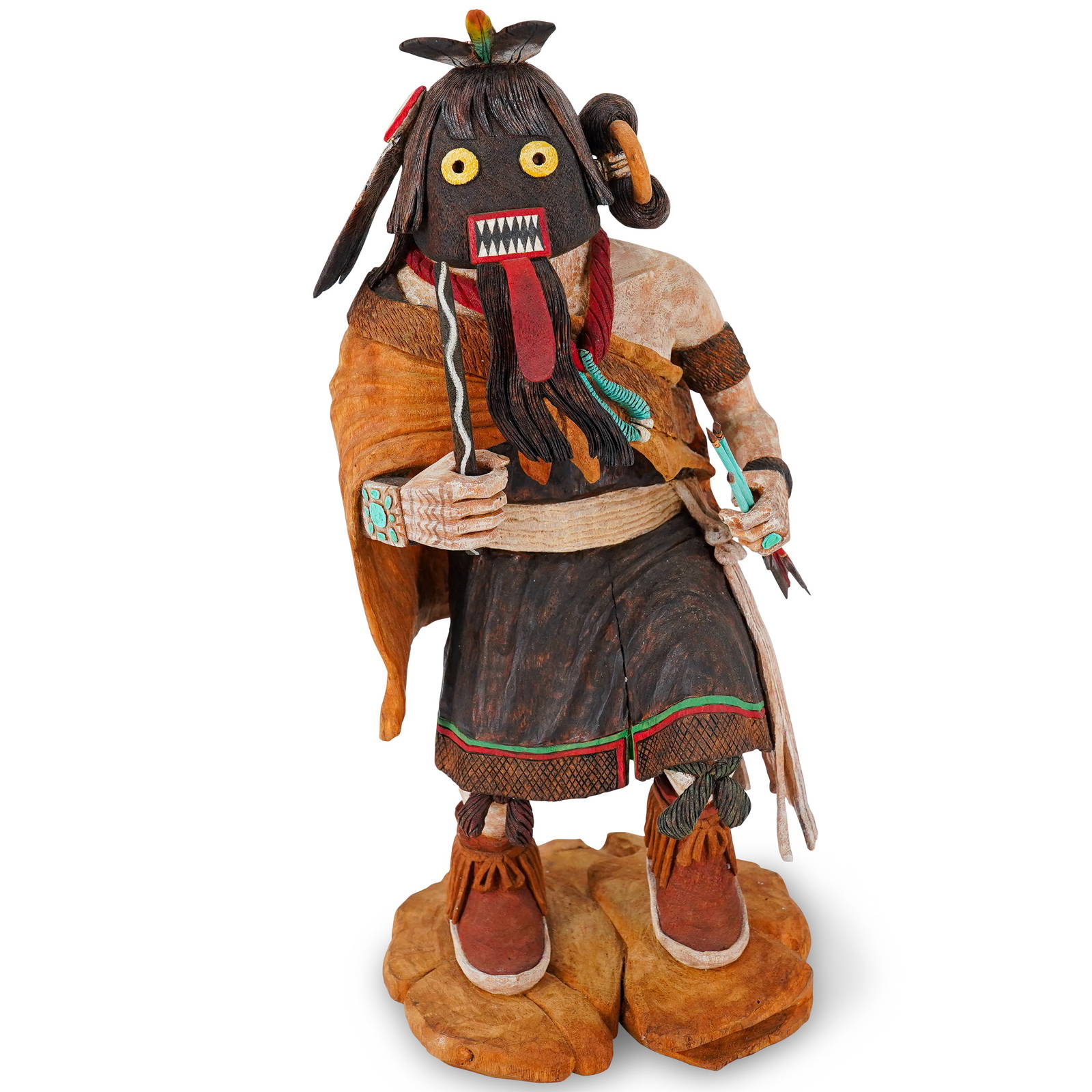 Danny Lanza Bahnimptewa (american, Xx C.) Warrior Maiden Kachina Auction