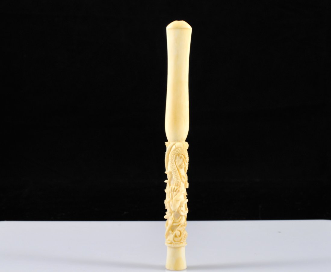 Vintage Chinese Hand Carved Ivory Cigarette Holder