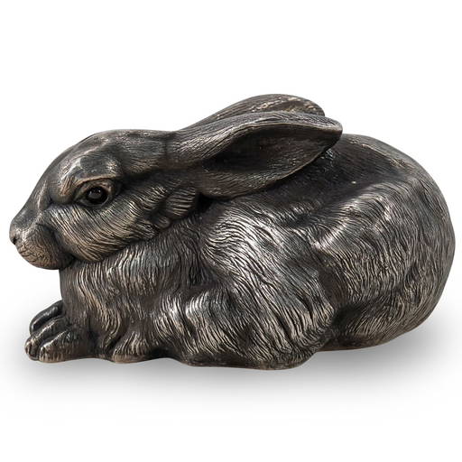 Faberge Style Silver Rabbit Figure