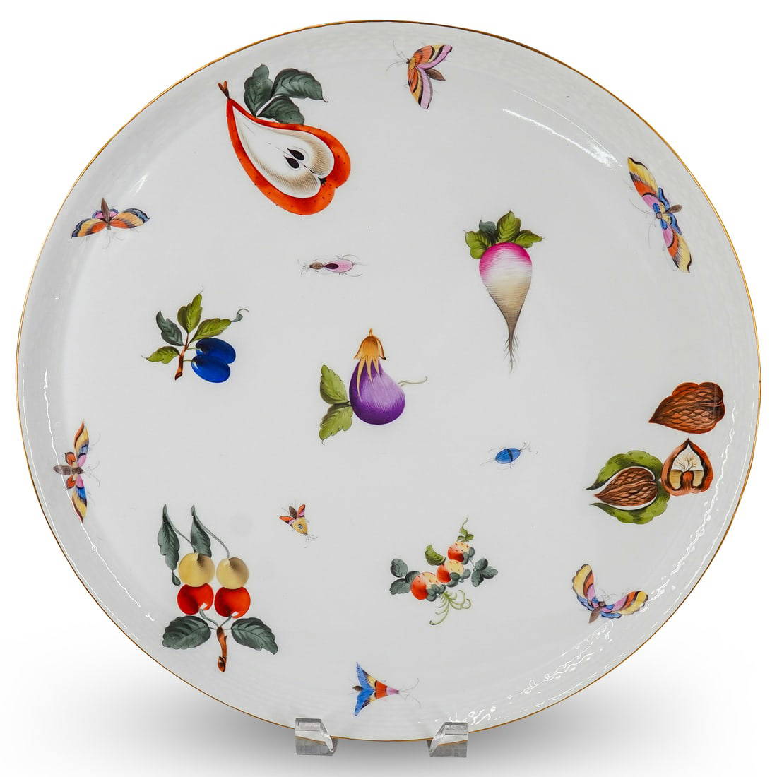 Herend Porcelain Market Garden Round Platter Auction
