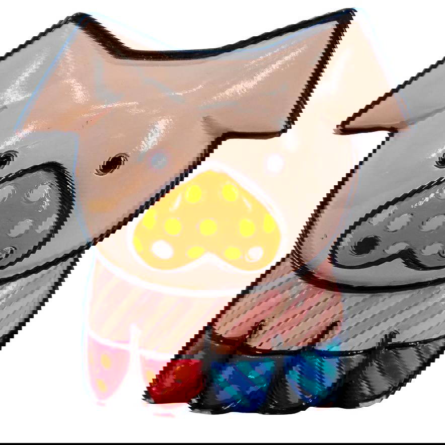 Romero Britto 2010 Miniature "pearle" Pig Polyresin Sculpture Auction