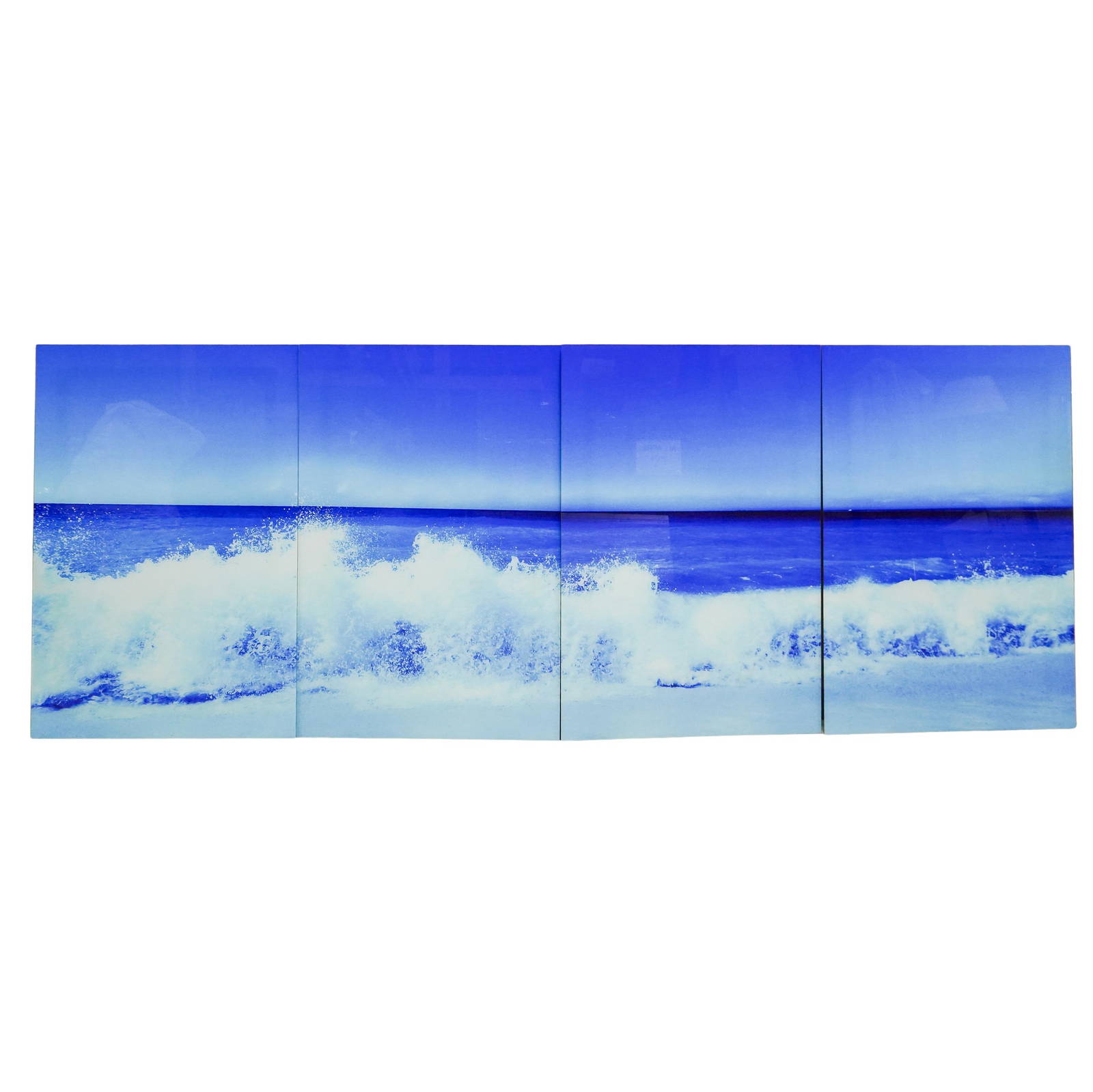 (5 Pc) Tropical Ocean Wave Plexi Art Polyptych Auction