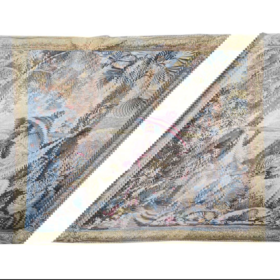 After Albert Eckhout (b. Xvii) "the King Borne By Two Moors" Tapestry ...