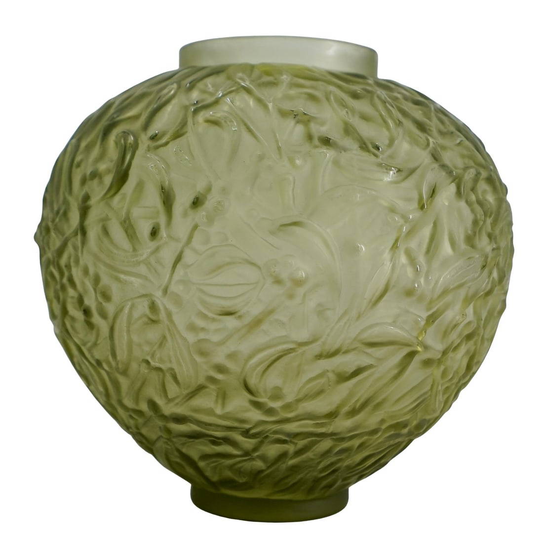 Rene Lalique (french, 1860-1954) "gui" Vase Auction