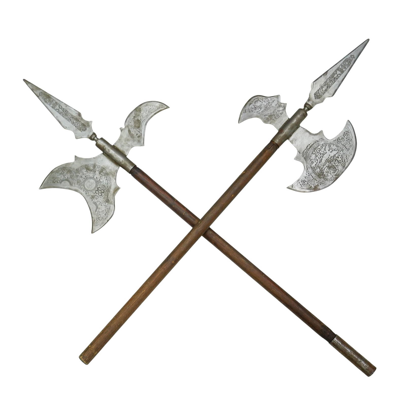(2 Pcs) Medieval Style Spanish Halberds Auction