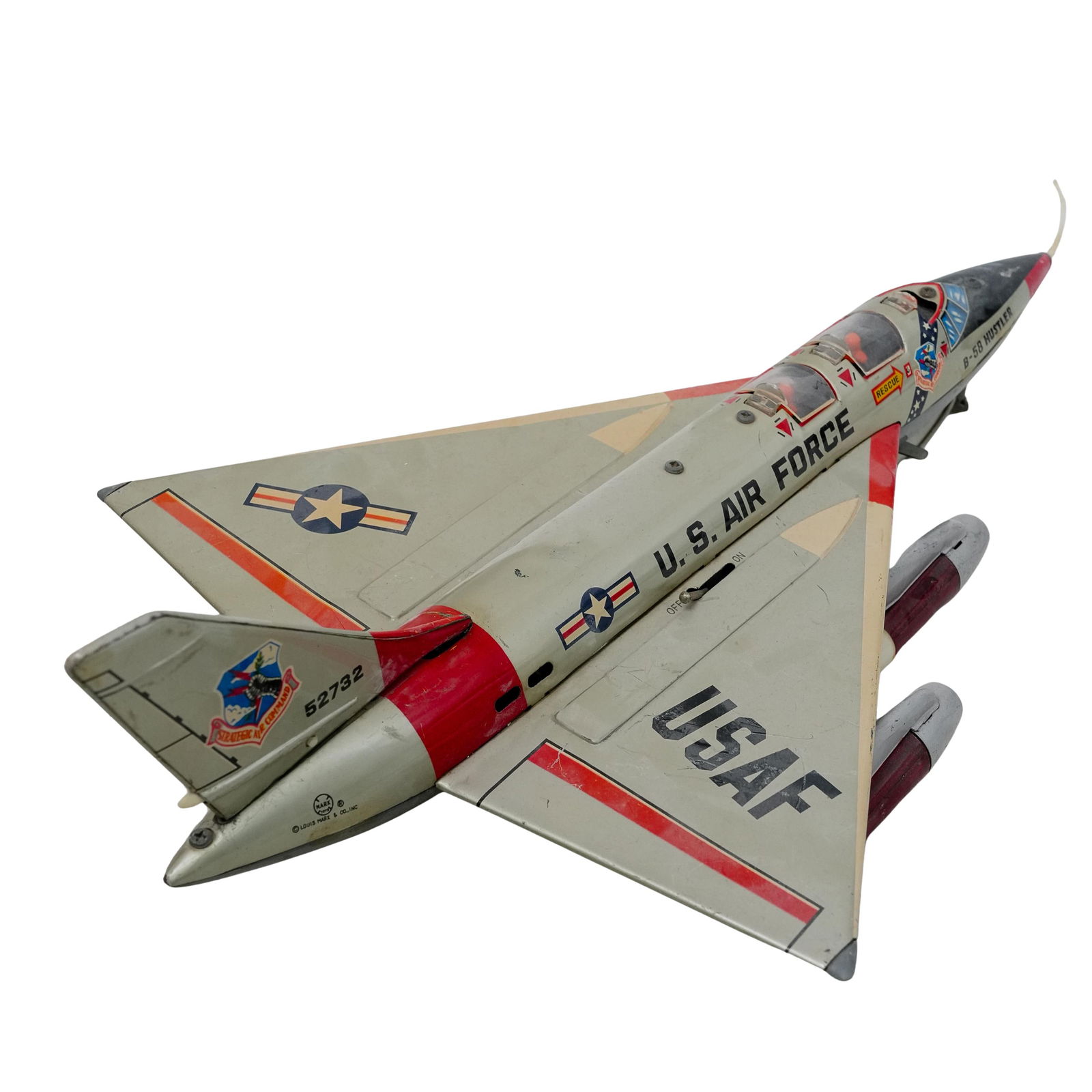 Marx Toys Aircraft Model Air Force B 58 Bomber