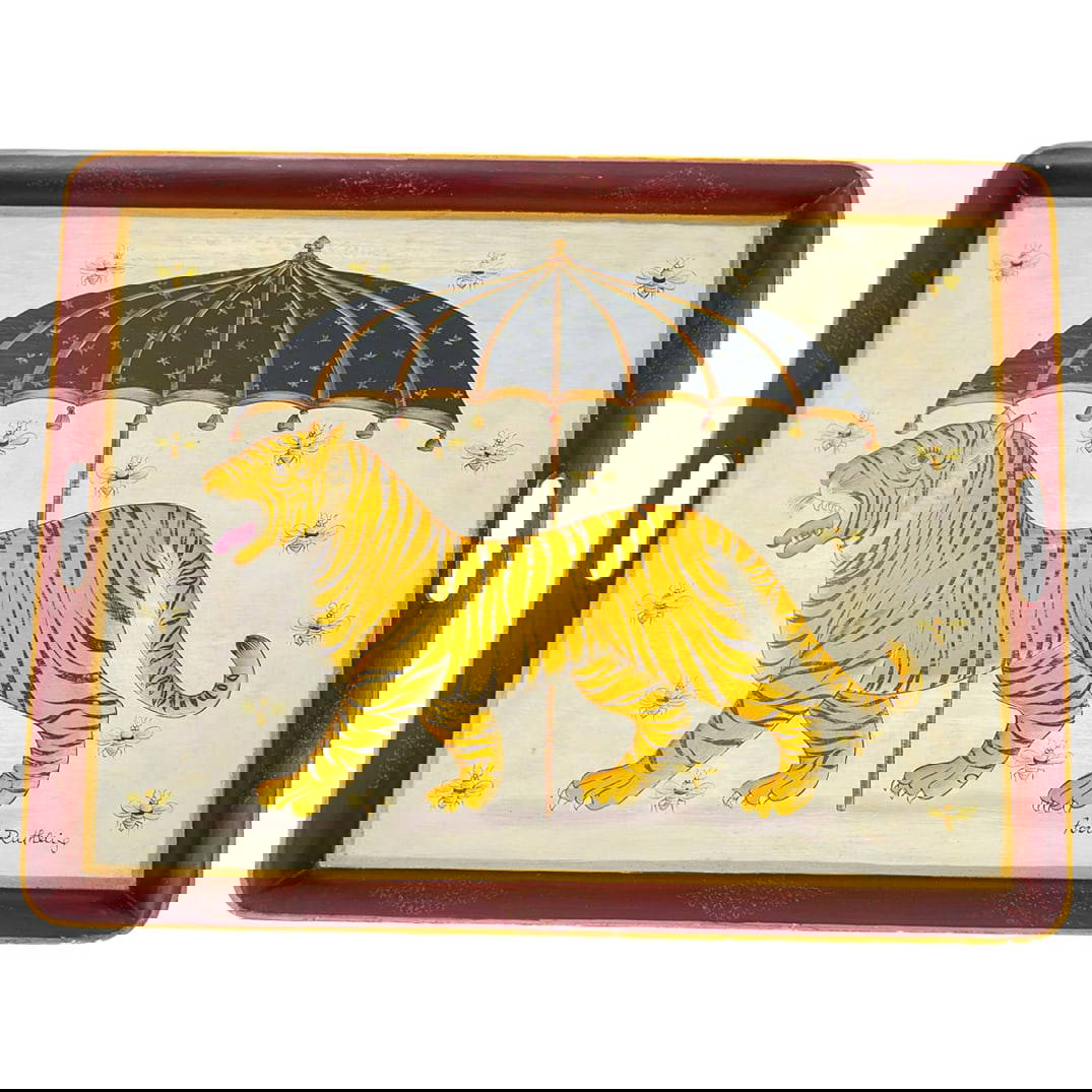 Ford Ruthling Painted Tole Tray Auction