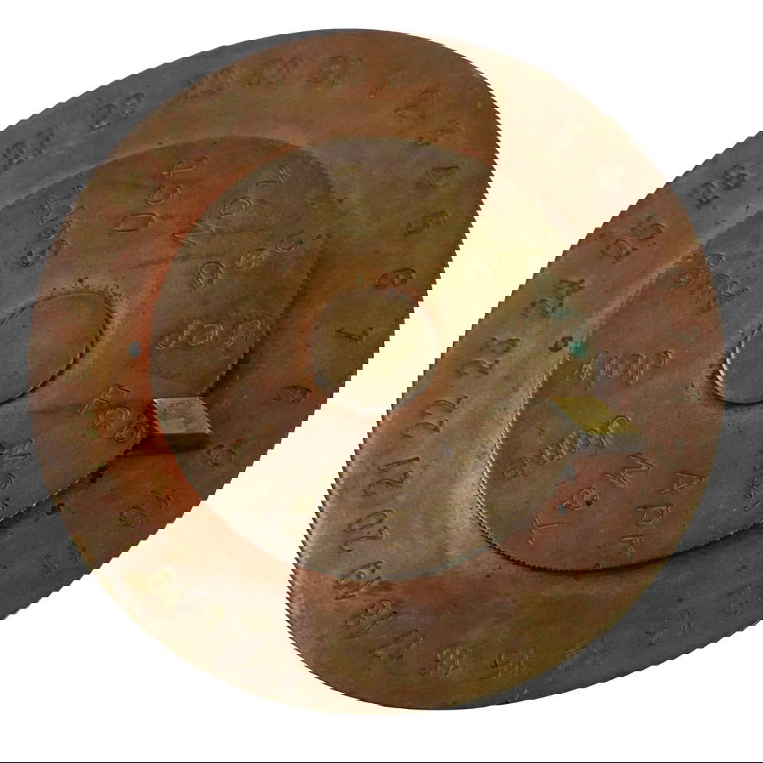 Brass Perpetual Desk Calendar Auction