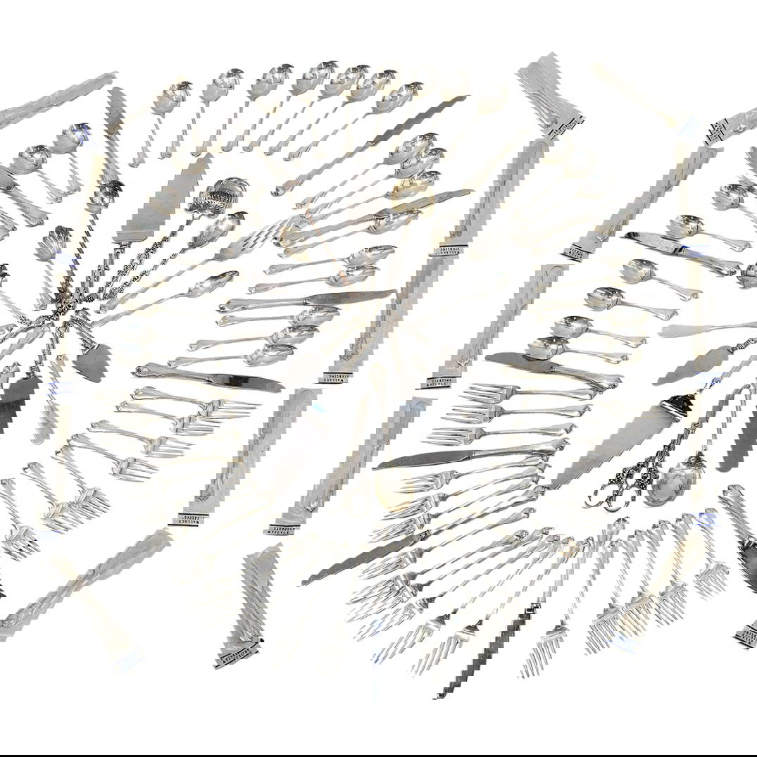 Wallace Sterling Silverware "grand Colonial" Auction