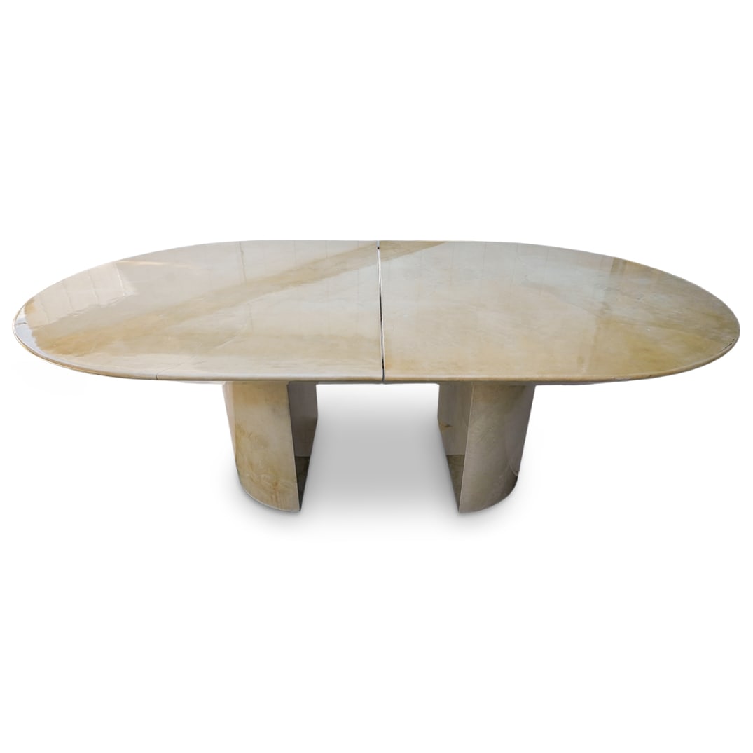 Karl Springer Lacquered Goatskin Dining Table Auction