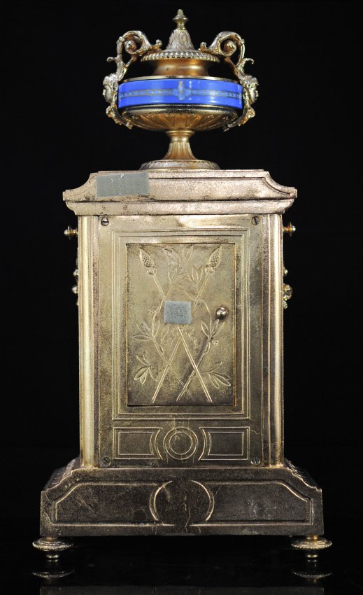 Sevres porcelain and dore metal clock set : Lot 4