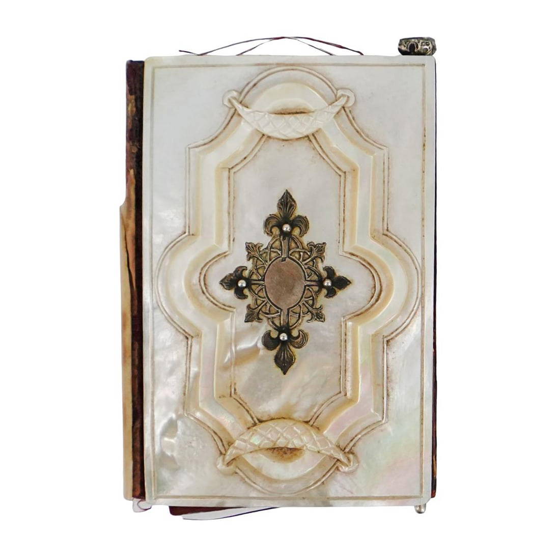 Victorian Mother Of Pearl Notebook W/ Silver Pencil Auction