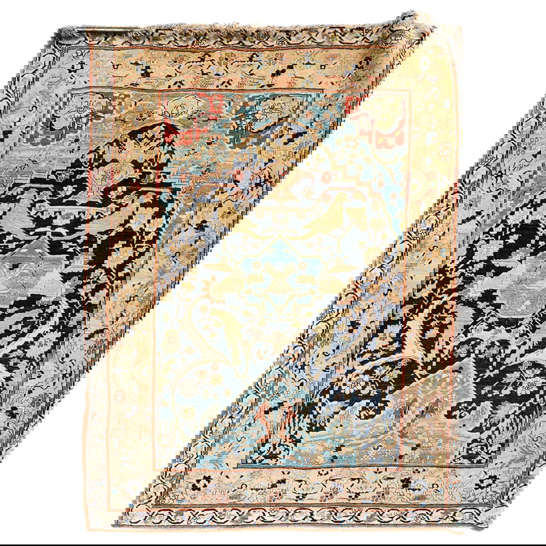 Persian Style Wool Rug Tapestry Auction