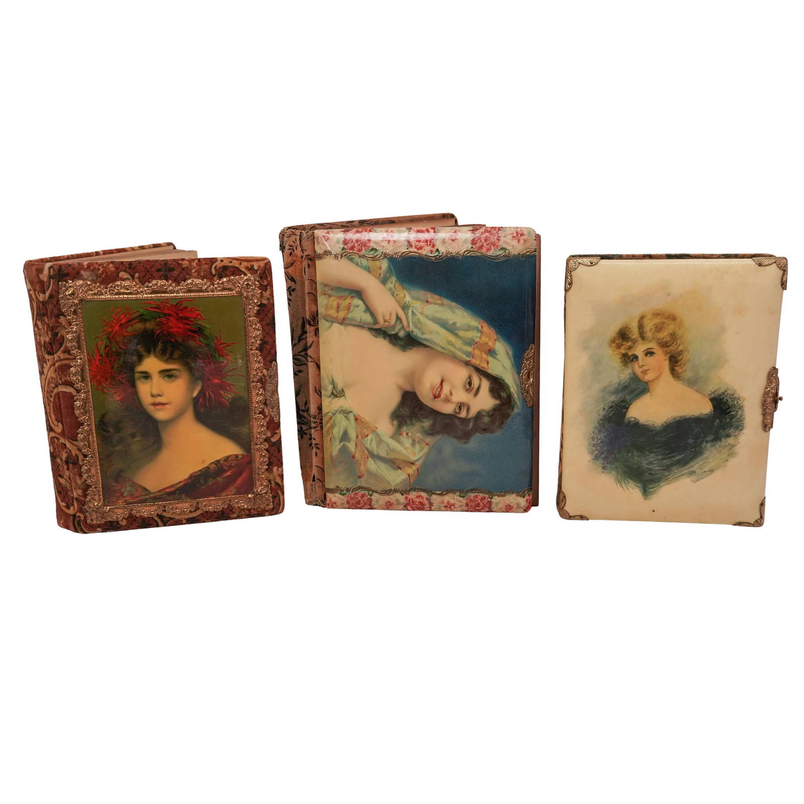 (3 Pcs) Victorian Celluloid Photo Albums Auction