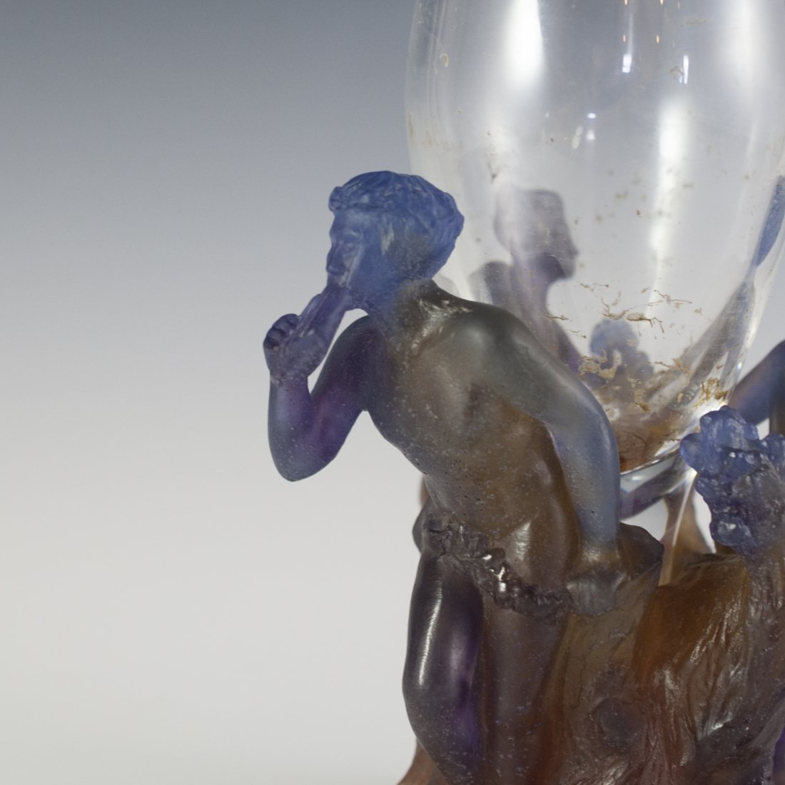 Daum Pate De Verre Figural Vase