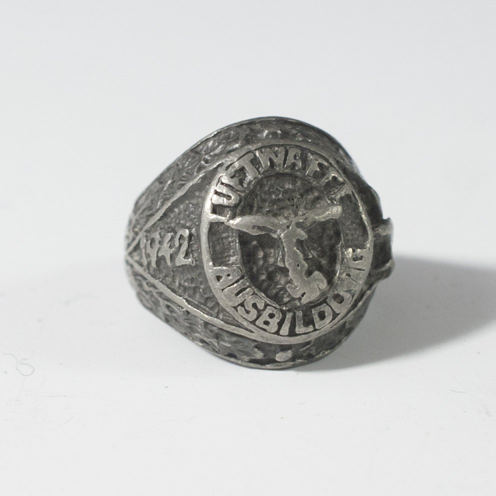 Silver Nazi Luftwaffe Ausbildung Pilot's Ring