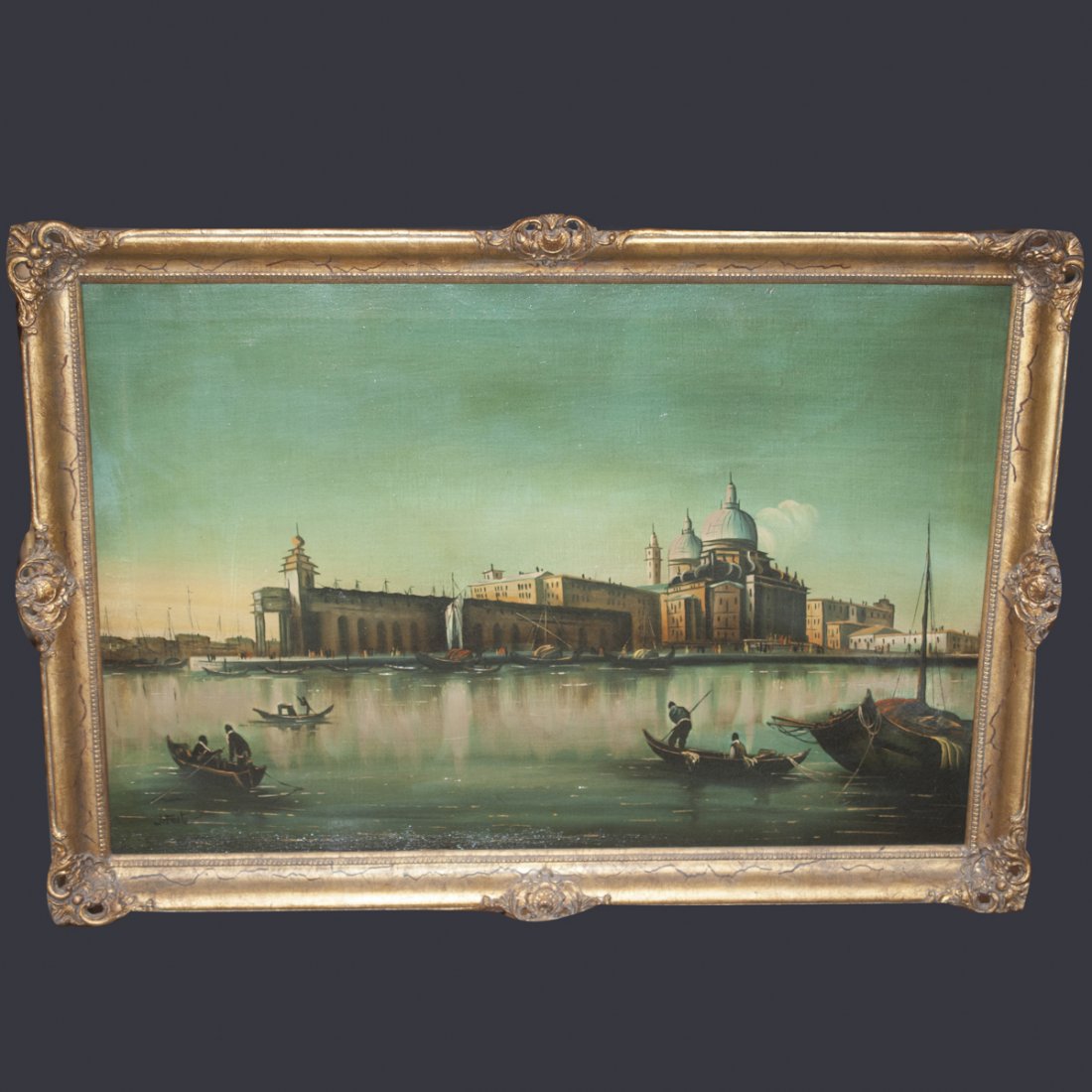 Antique Oil on Canvas Signed "J. Foster"