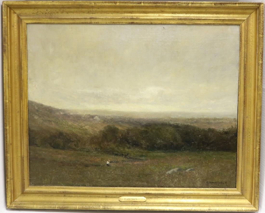 GEORGE W. WHITAKER (1834-1874) OIL PAINTING ON