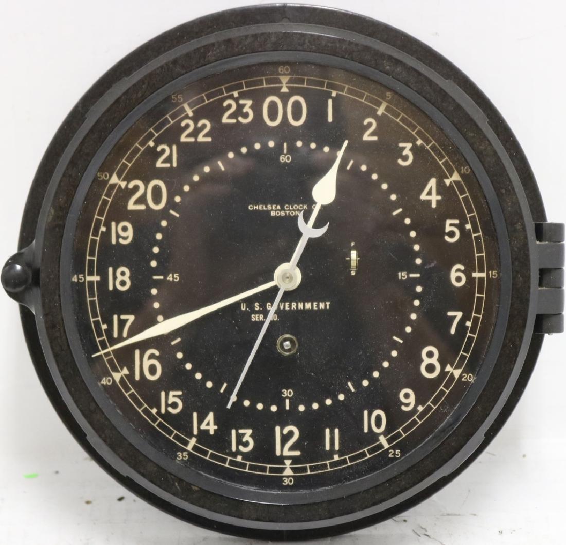 WORLD WAR II ERA CHELSEA BAKELITE SHIP'S CLOCK,