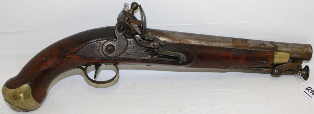 18th C Tower Flintlock Pistol, Period Proof Marks