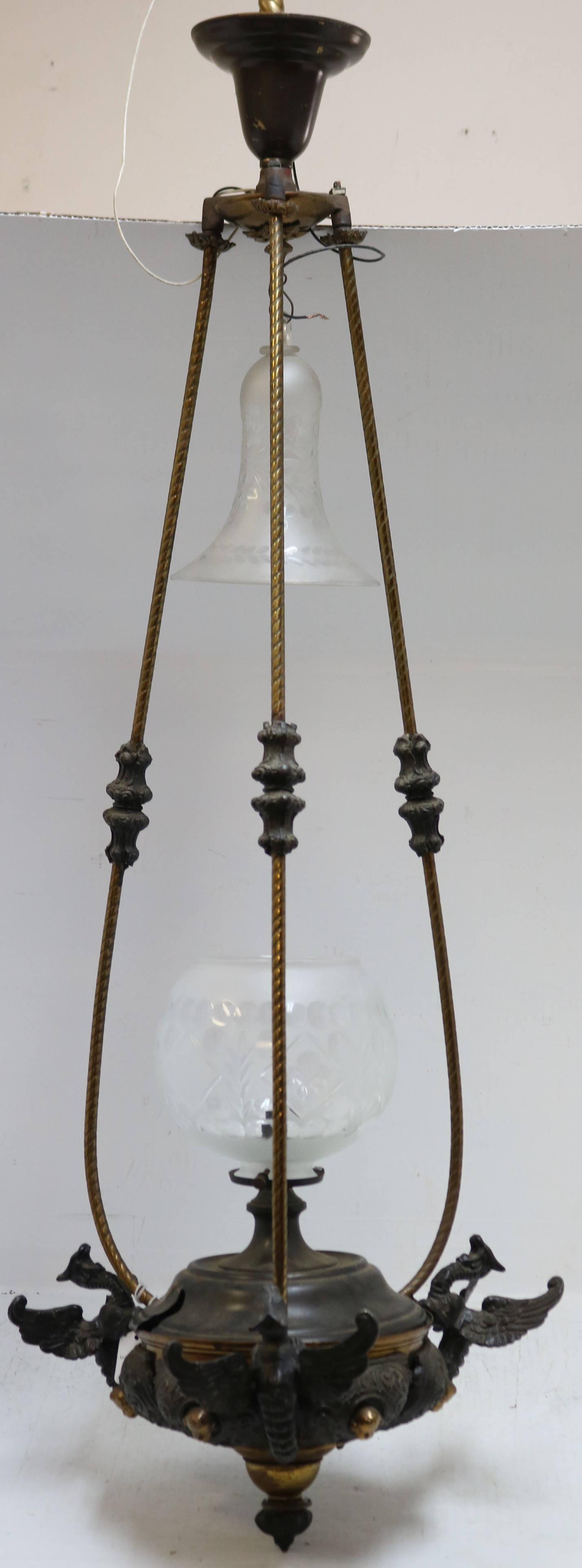 LATE 19TH CENTURY HANGING GAS LIGHT HAS BEEN - Oct 10, 2020 | Marion ...