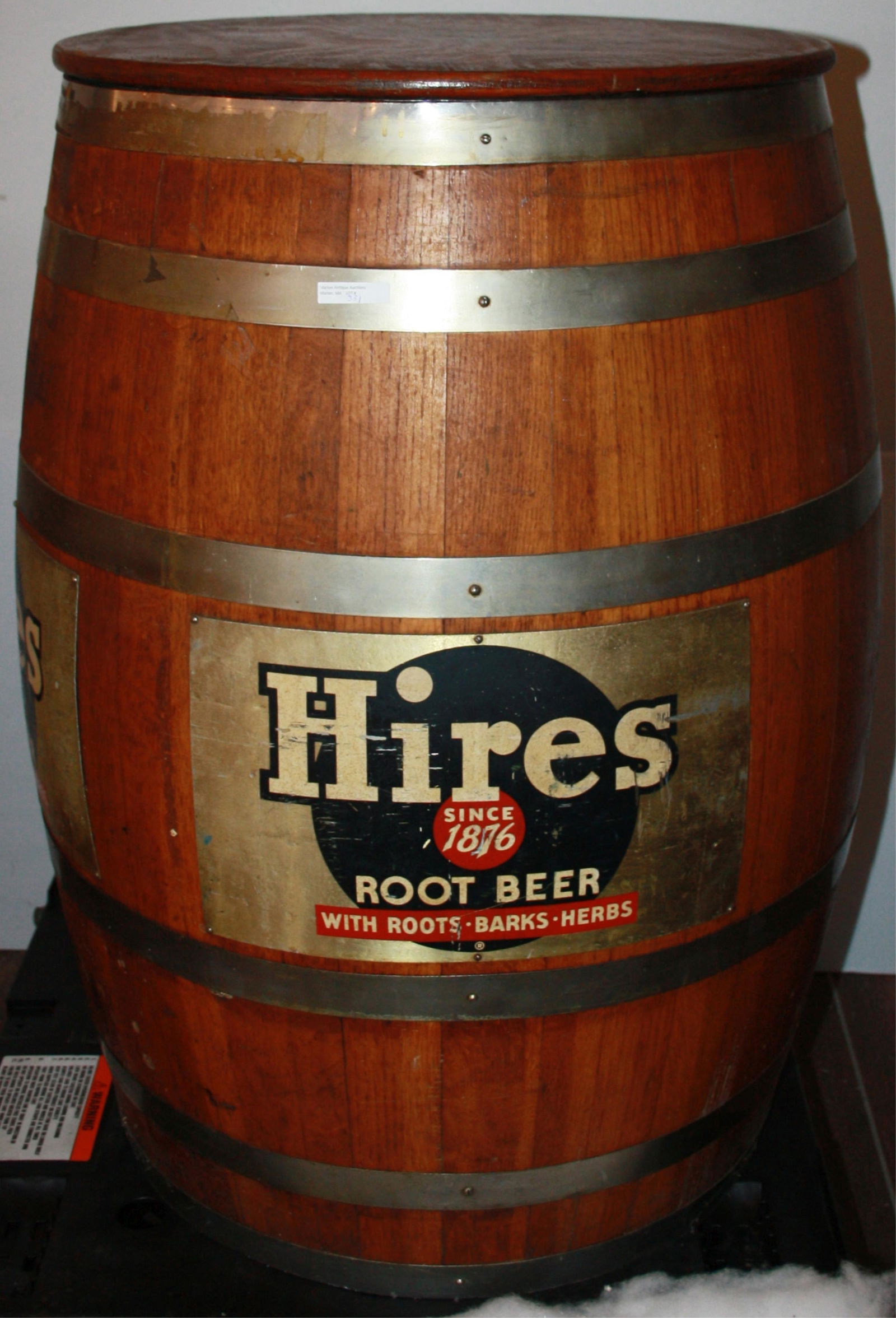 1950S HIRES ROOT BEER BARREL DISPENSER, OAK - Apr 24, 2021 | Marion ...