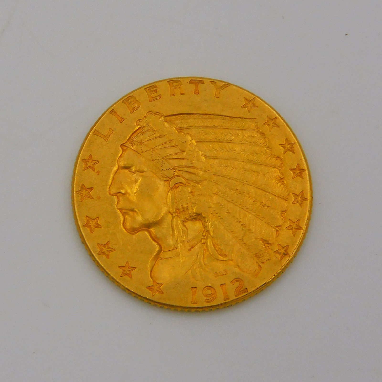 1912 2 1/2 Dollar Gold Indian Head Coin, 4. 1 Auction