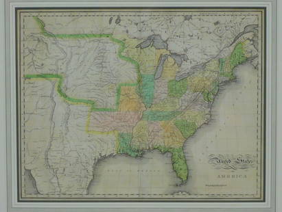 1822 Map Of Chili Geographical Statistical Historical Antique 17.5x 22 ...