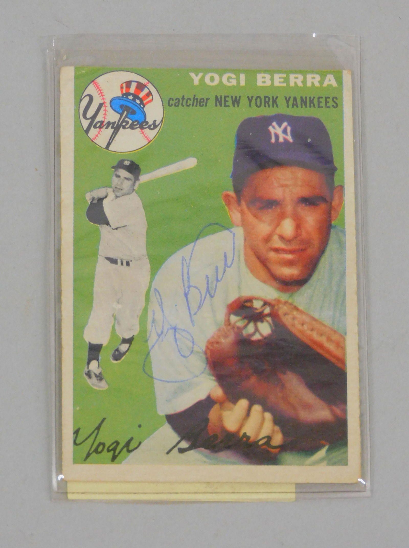 Yogi Berra Topps 1954 Autographed Card Very Auction