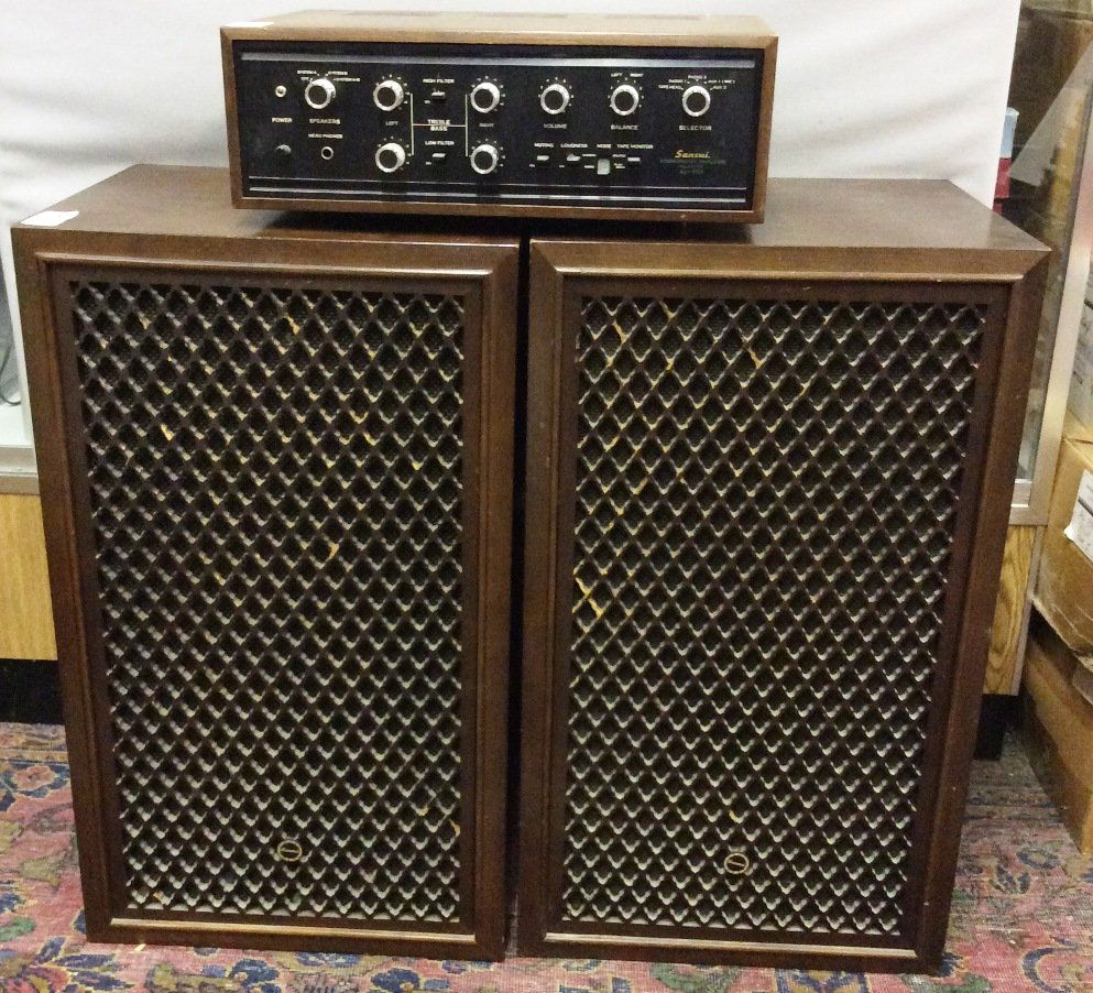 Sansui Au 555 Solid State Amplifier Stereo & Sp 200