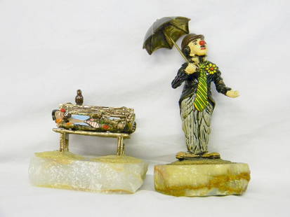 4 Ron Lee Clown Sculptures