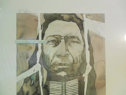 Bart Forbes Native American Cowboy Art Original