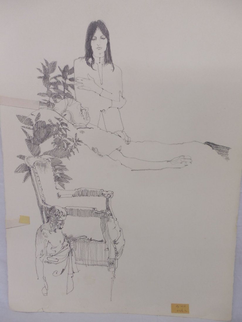 5 Bernard Fuchs Pencil Drawing Original Illustrations
