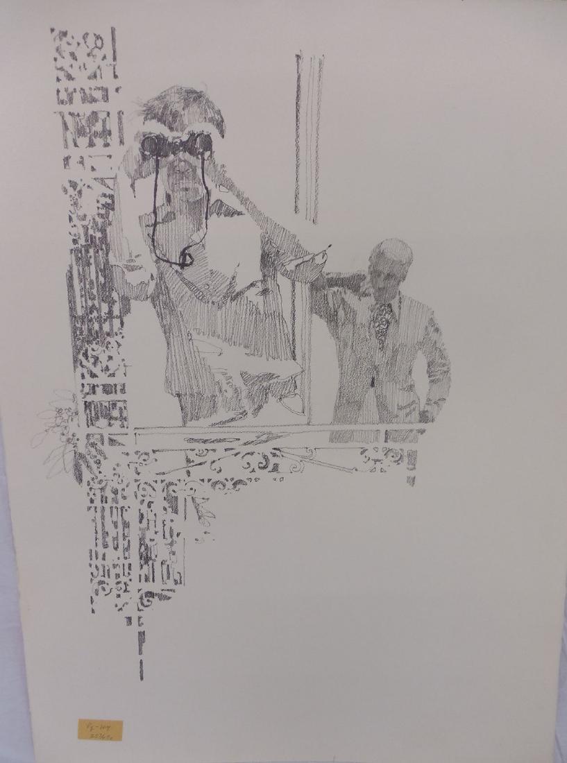 5 Bernard Fuchs Pencil Drawing Original Illustrations