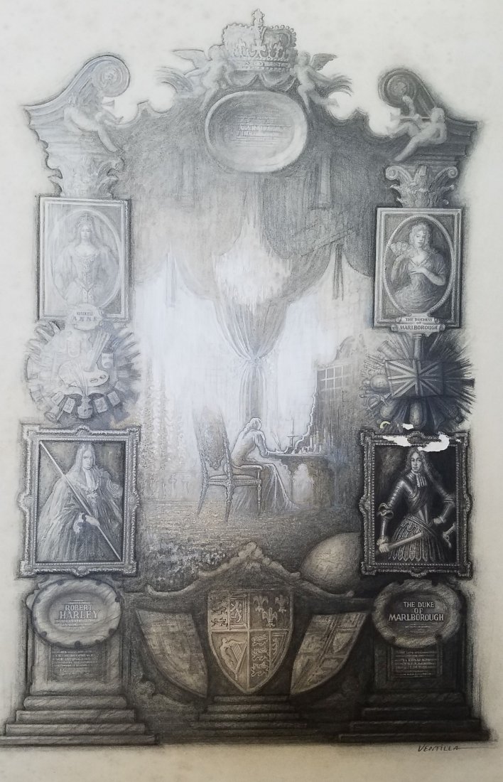 3 Istvan Ventilla Original Illustrations Exit Lady