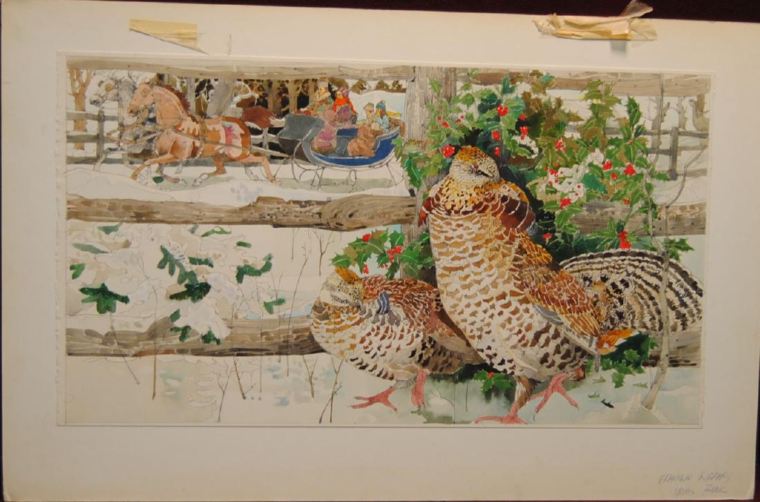 Henry M Brock Original Illustrations Christmas Franklin