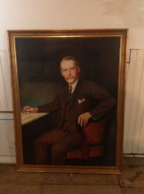 August Benziger O/C Large Potrait of a Gentleman