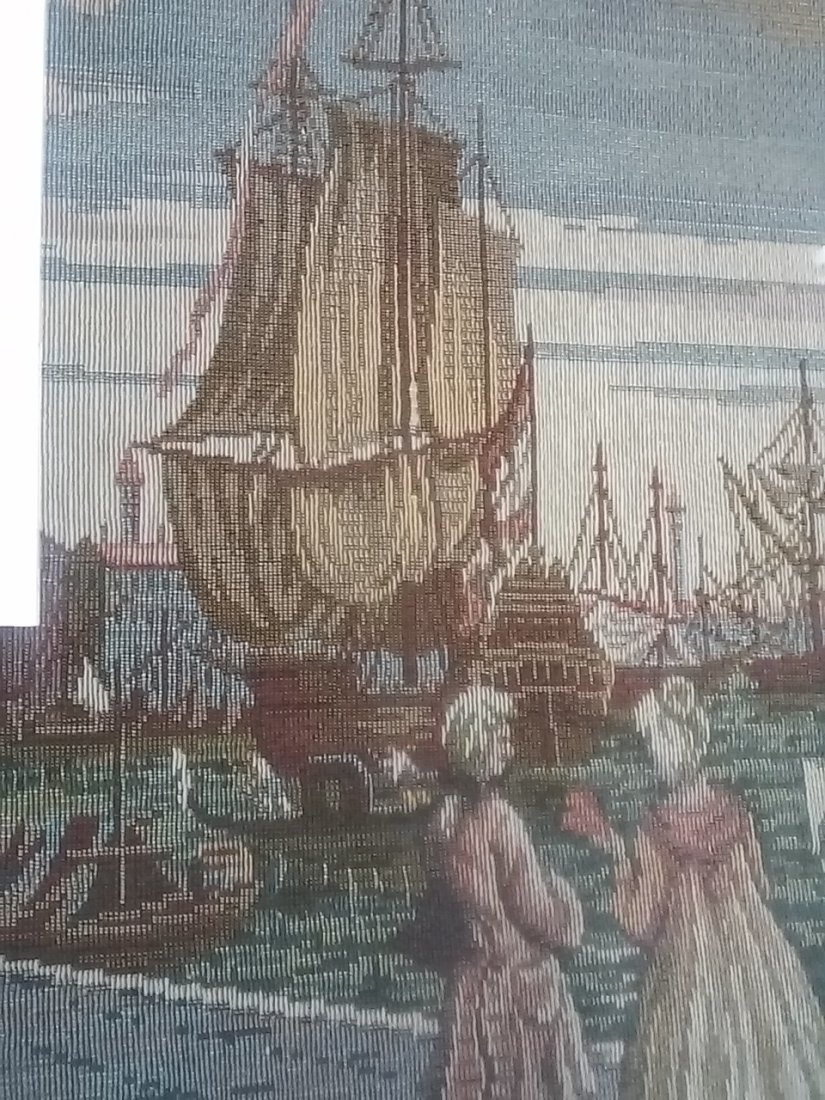 Vintage Italian Arazzo Tapestry St Marks Square