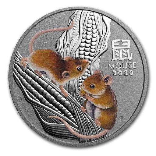 2020 Australia 1 Oz Silver Lunar Mouse Bu (series Iii,