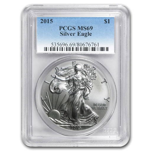 2015 Silver American Eagle Ms 69 Pcgs