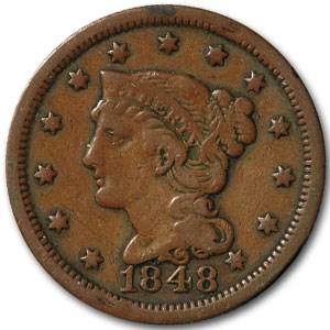 1848 Large Cent Fine