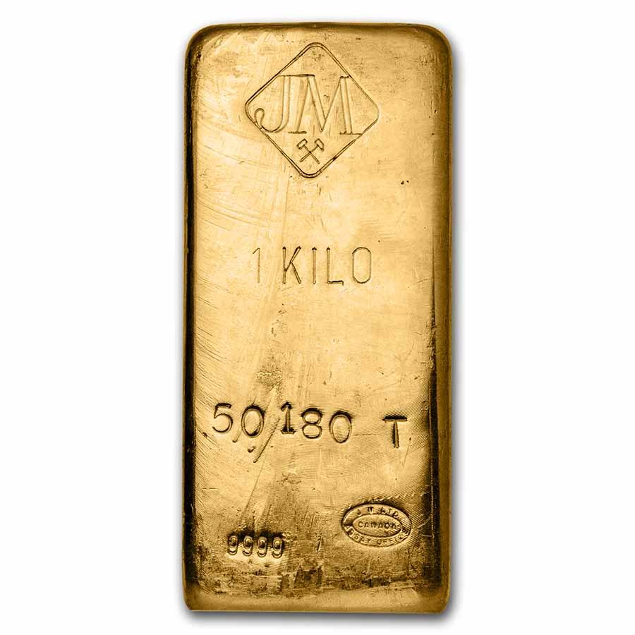 1 Kilo Gold Bar Johnson Matthey (canada, Serial #)