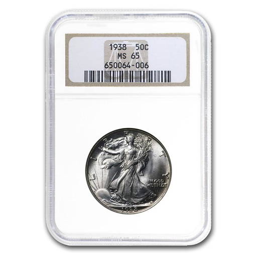 1938 Walking Liberty Half Dollar Ms 65 Ngc