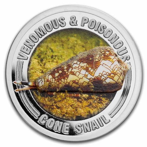 2022 Samoa 1/2 Oz Silver Venomous & Poisonous: Cone Snail