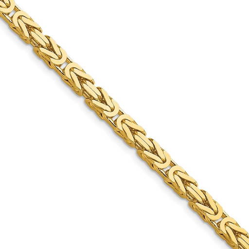 10k Yellow Gold 4mm Byzantine Chain 20 In.