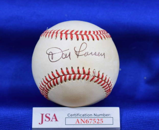 Don Larsen Jsa Cert Signed American League Oal Autograph Baseball