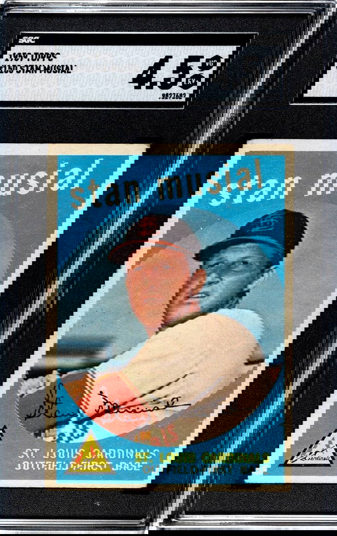 Stan Musial 1959 Topps Baseball Card #150- Sgc Graded 4.5 Vg-ex+ Auction