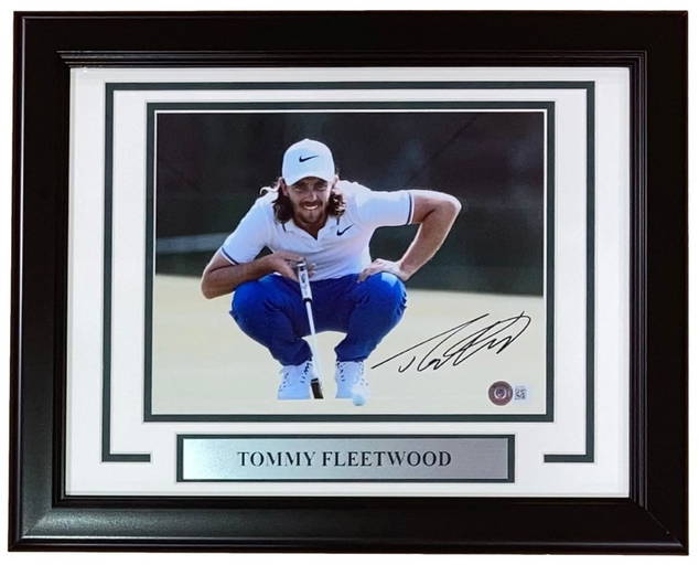 Tommy Fleetwood Signed Framed 8x10 Pga Golf Photo Bas
