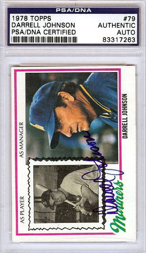 Darrell Johnson Autographed 1978 Topps Card